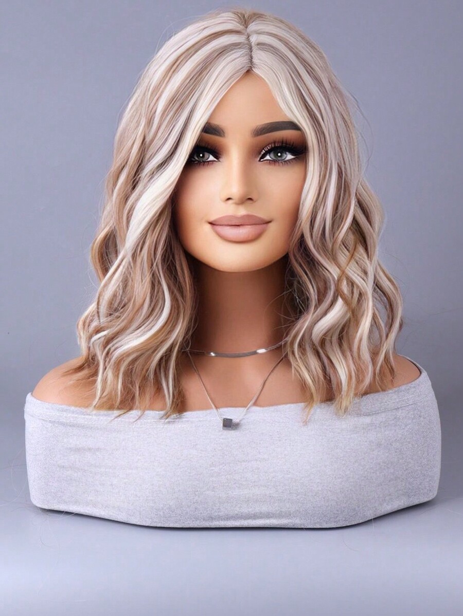 Medium Split Short Curly Hair Head European And American Chemical Fiber ...