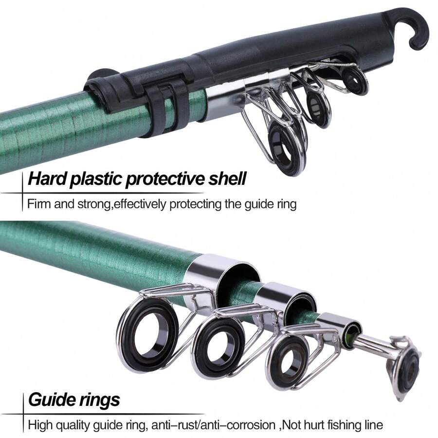 Sougayilang 1.8M/5.9FT Fishing Pole Set Full Kits With Telescopic ...