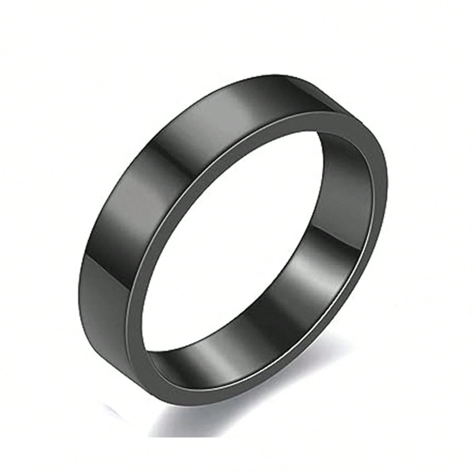 Yanxyad Hematite Rings For Men Women Unisex Black Hematite Stone Ring Absorbs Negative Energy ...