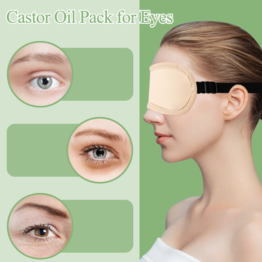 Castor Oil Pack Wrap, 8 Pcs Castor Oil Pack Kit, Castor Oil Eye Pack ...