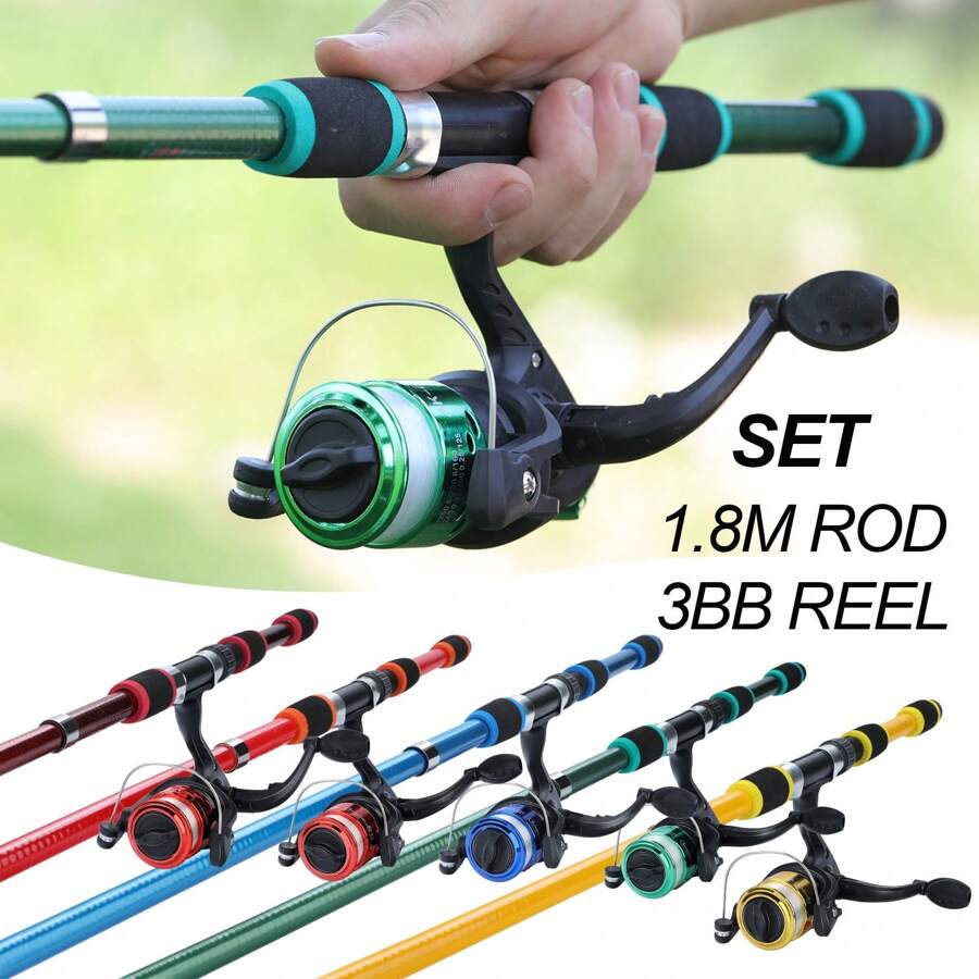 Sougayilang 1.8M/5.9FT Fishing Pole Set Full Kits With Telescopic ...
