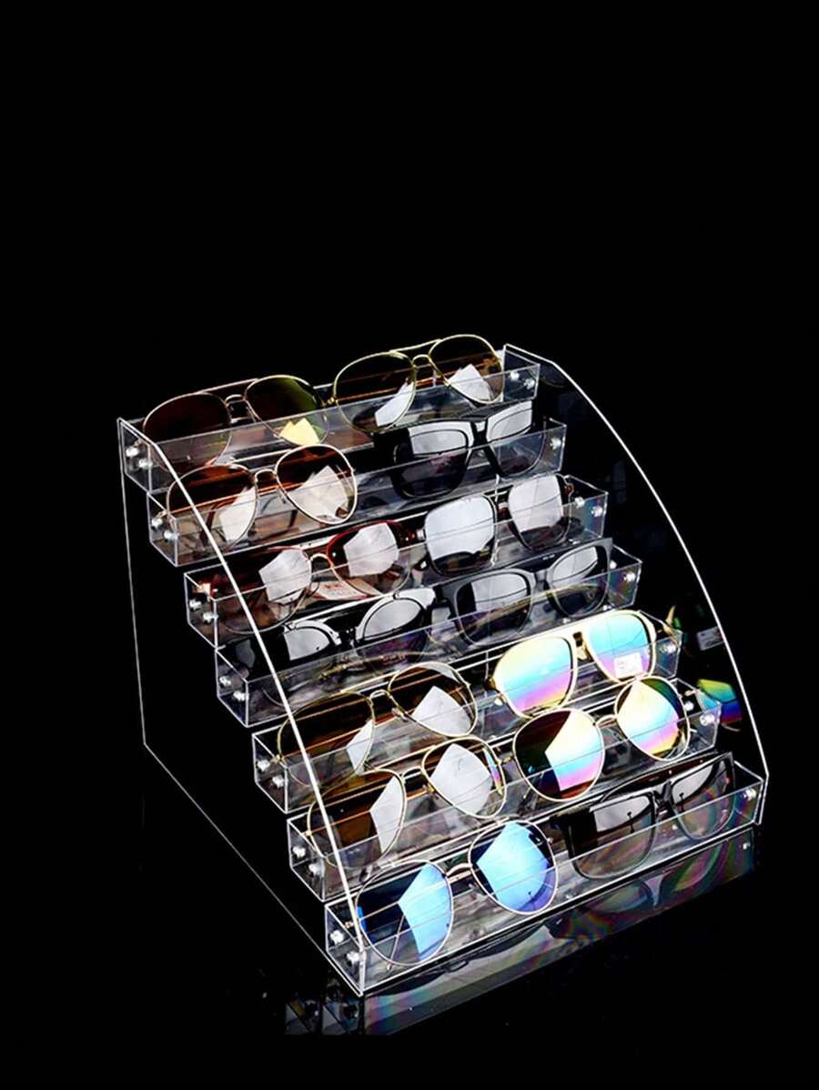 1pc Transparent Acrylic Sunglasses Display Stand With Multiple Layers ...
