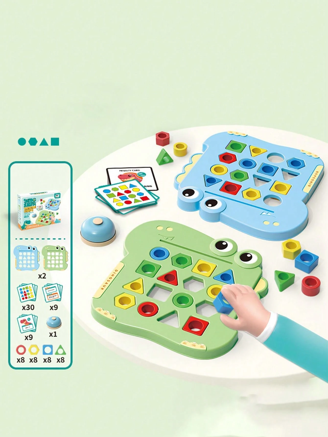 1pc Geometric Matching Puzzle Game Toy Set For Kids To Play Together ...