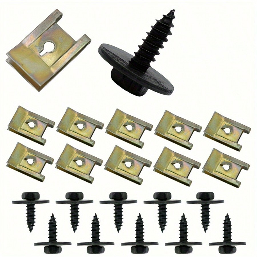 40pcs U-Clip Self-Tapping Screw For Car Refit, Used For Fixing Mudguard ...