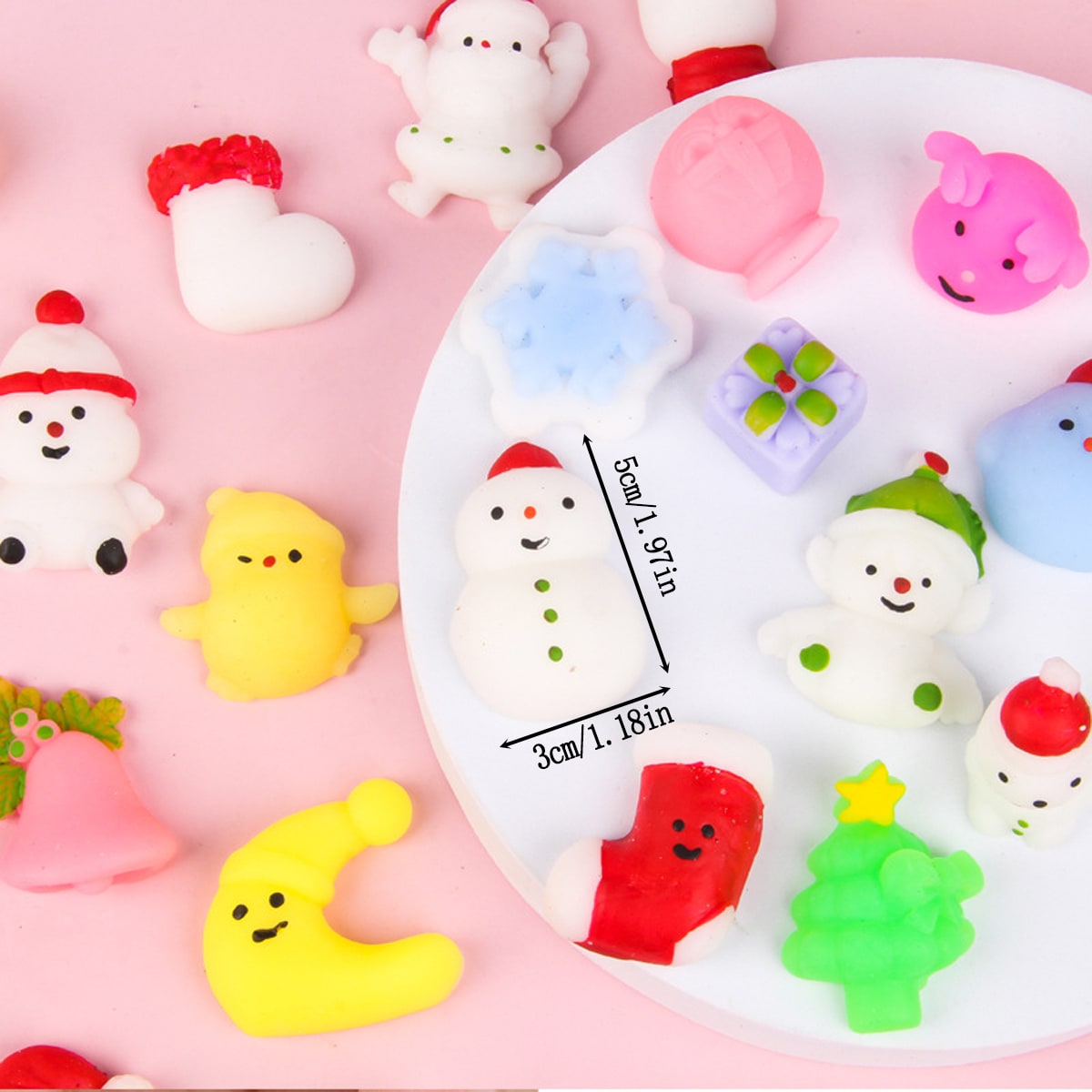 Christmas Mochi Squishy Toys Kawaii Squishies Christmas Stocking ...
