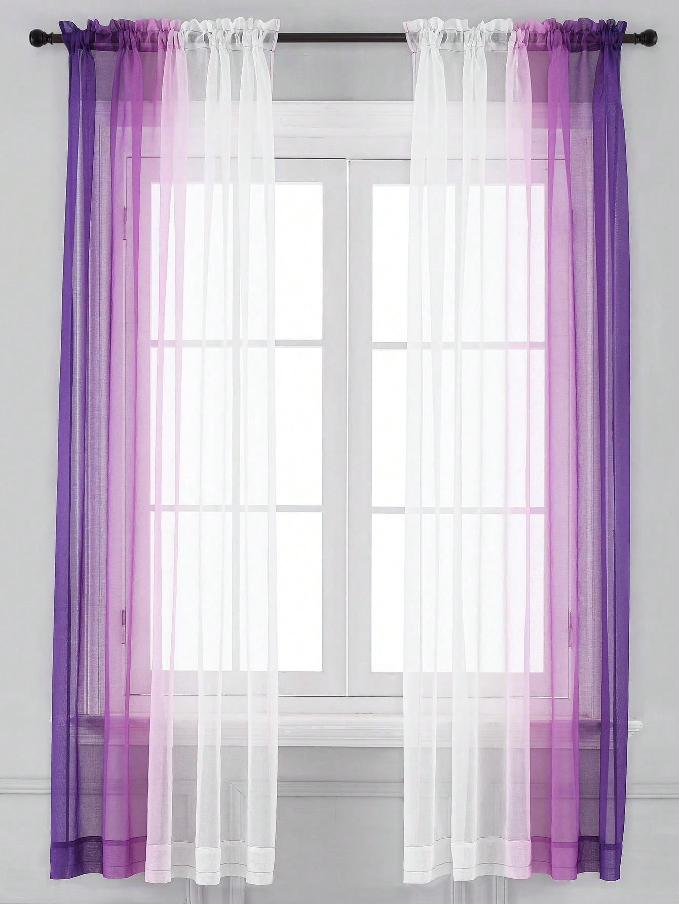 Gradient Color Single Panel Sheer Curtain | SHEIN USA