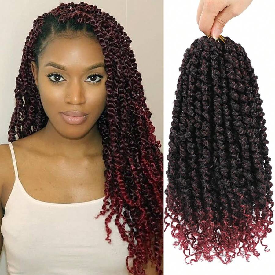 6Pack/14Inch Bomb Twist Crochet Hair 14Inch Spring Twist Crochet Braids ...