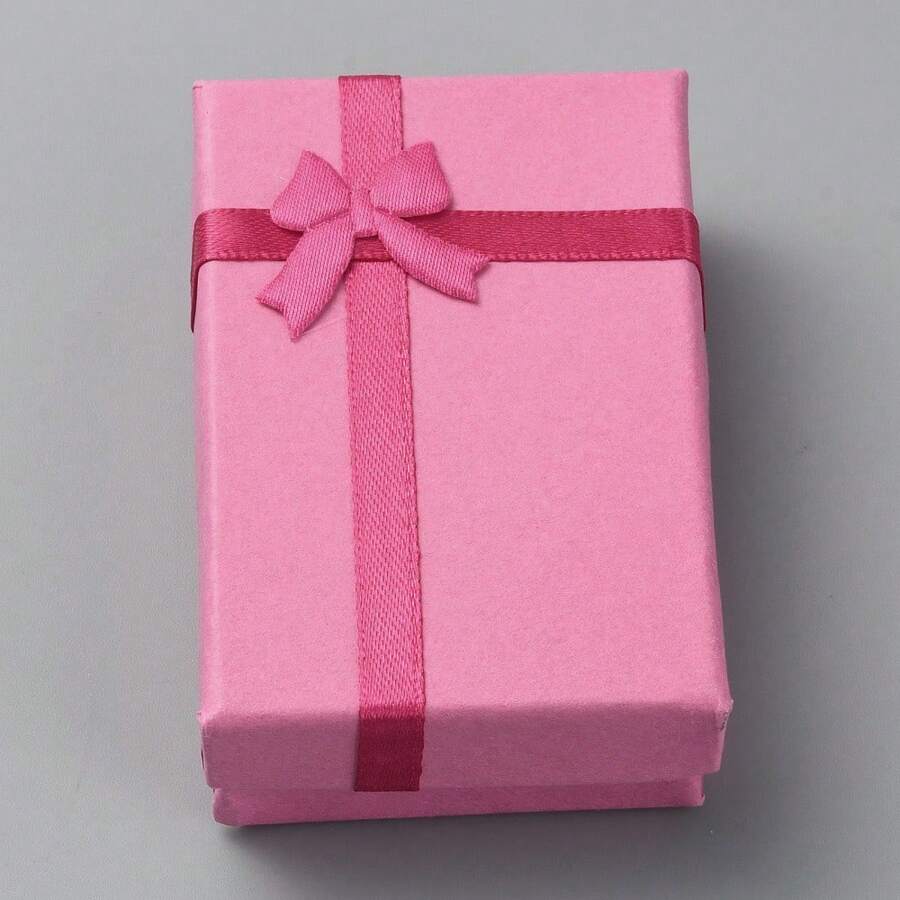 12Pcs Pink Cardboard Jewelry Box Rings Necklace Bracelet Earring ...