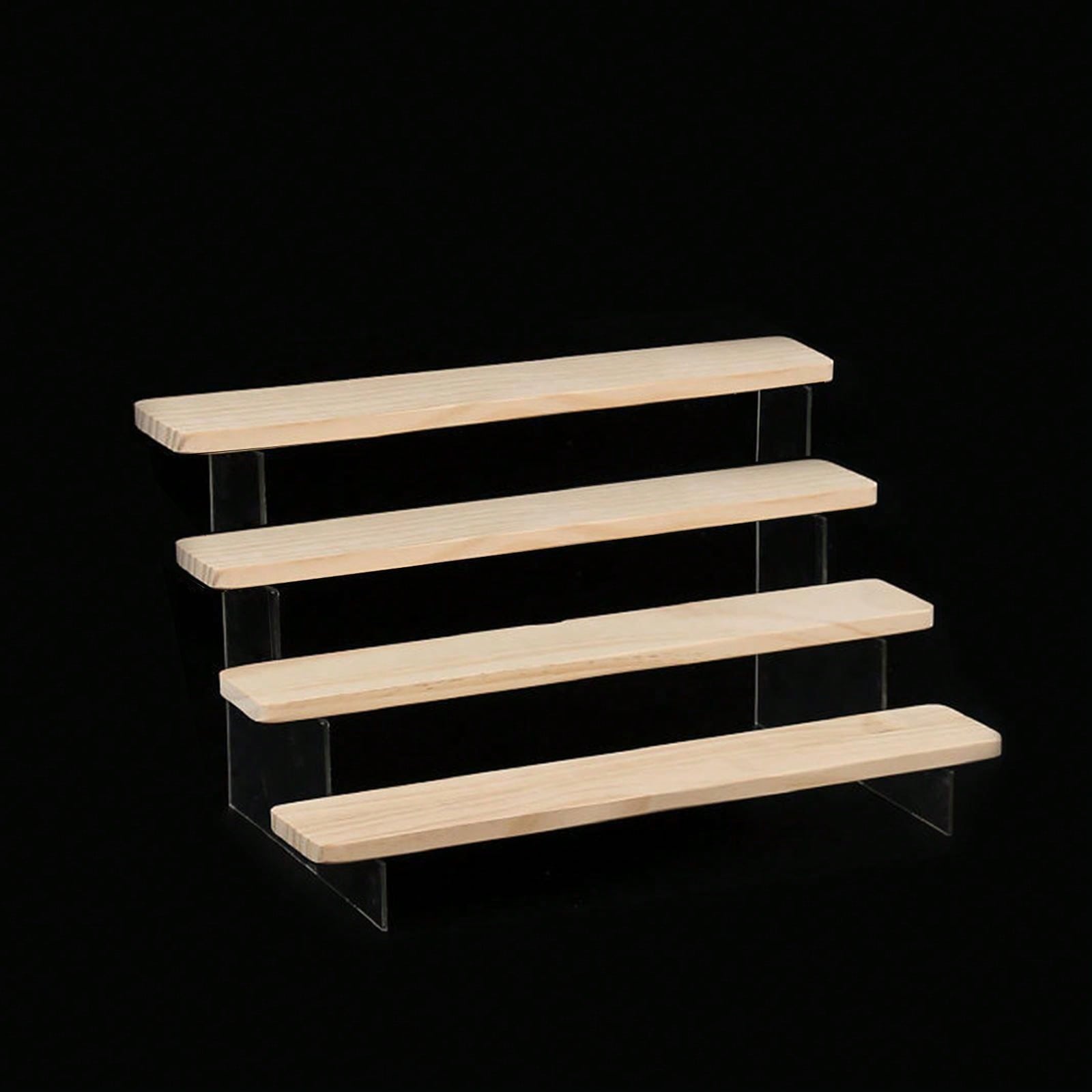 1pc 4 Tiers Perfume Organizer, 30cm/11.81inch Solid Wood Ladder Display ...