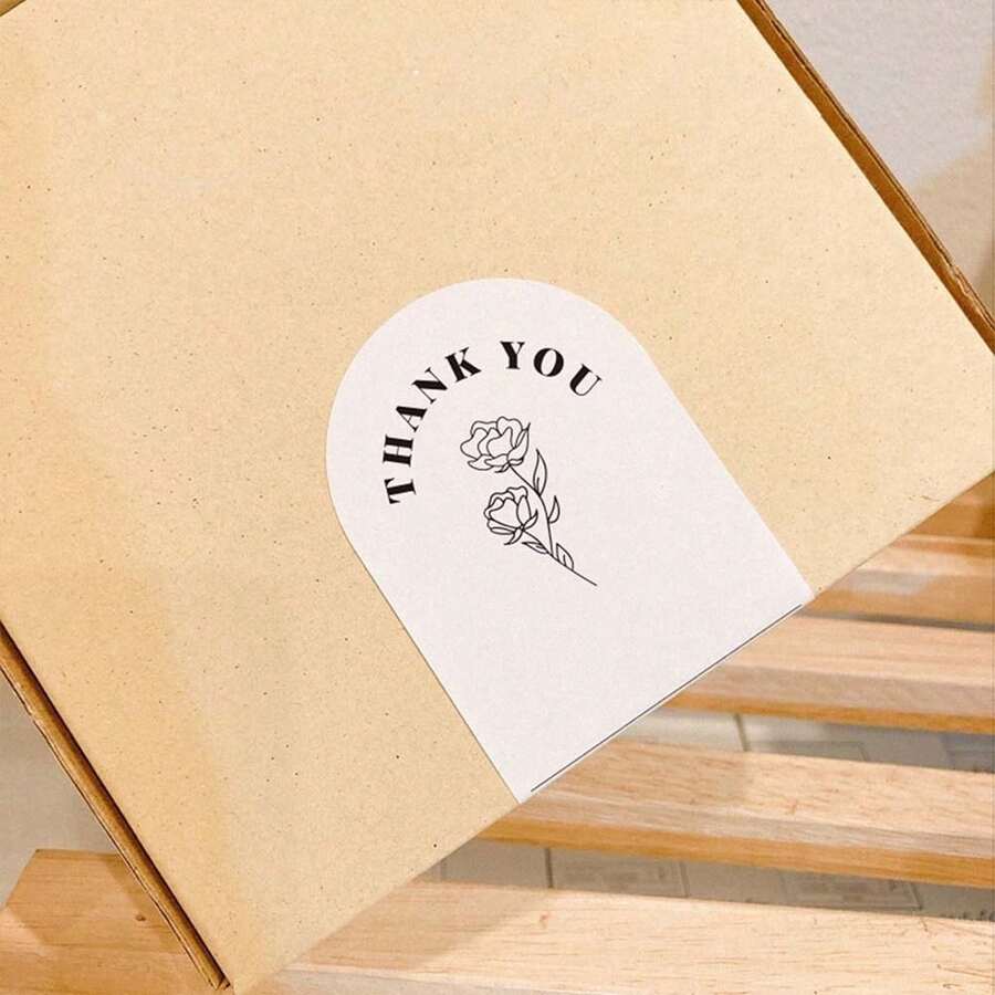 50 Pcs/Pack Rose Rectangular Sealing Stickers Gift Packaging Box ...