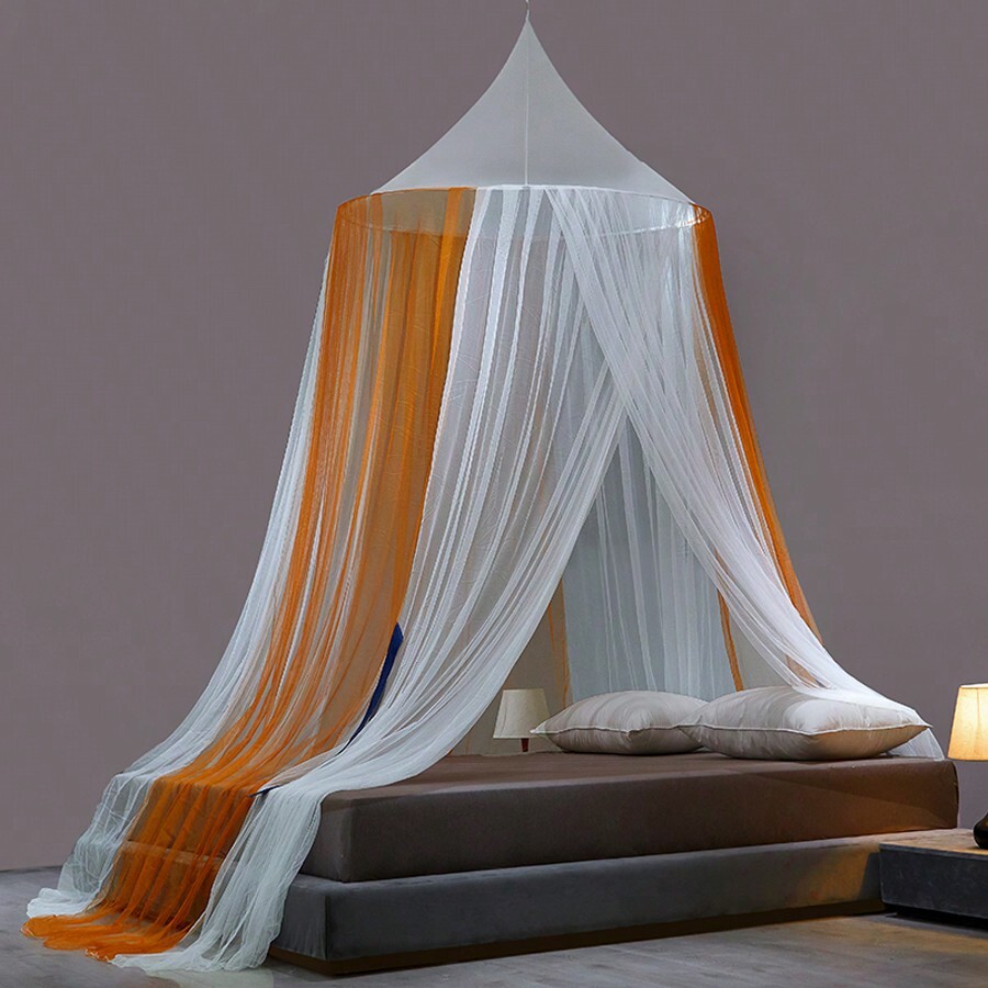 One-Piece Free Punch Ceiling Mosquito Net, 360 Degree Wrap-Around Anti ...