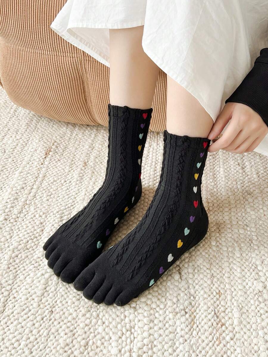 1 Pair Women'S Breathable Comfortable Toe Separated Socks | SHEIN Malaysia