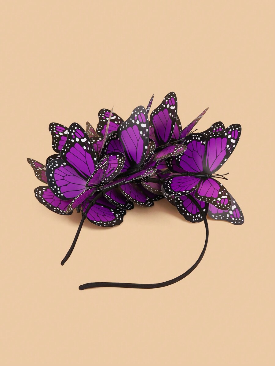 Butterfly Fascinator Hat Monarch Butterfly Headband Crown Tea Party ...