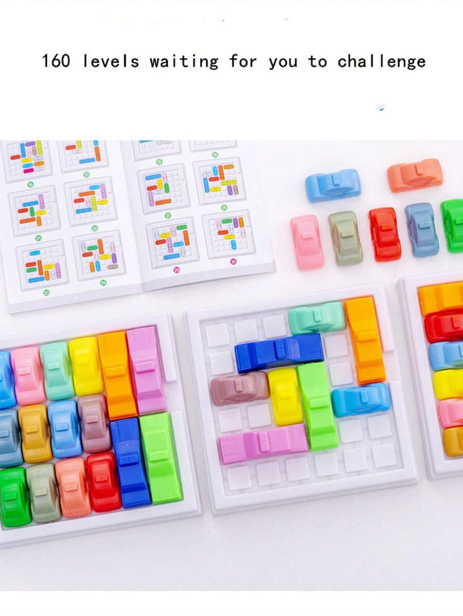 Car Sliding Puzzle With Random Colored Parts Iq Parking Lot Toy Car ...