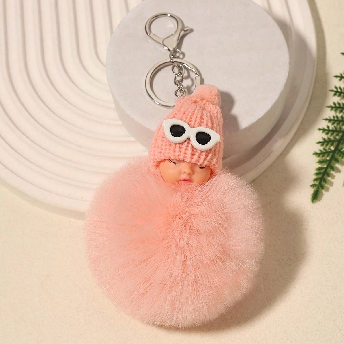 1pc Plush Sleeping Baby Keychain | SHEIN USA
