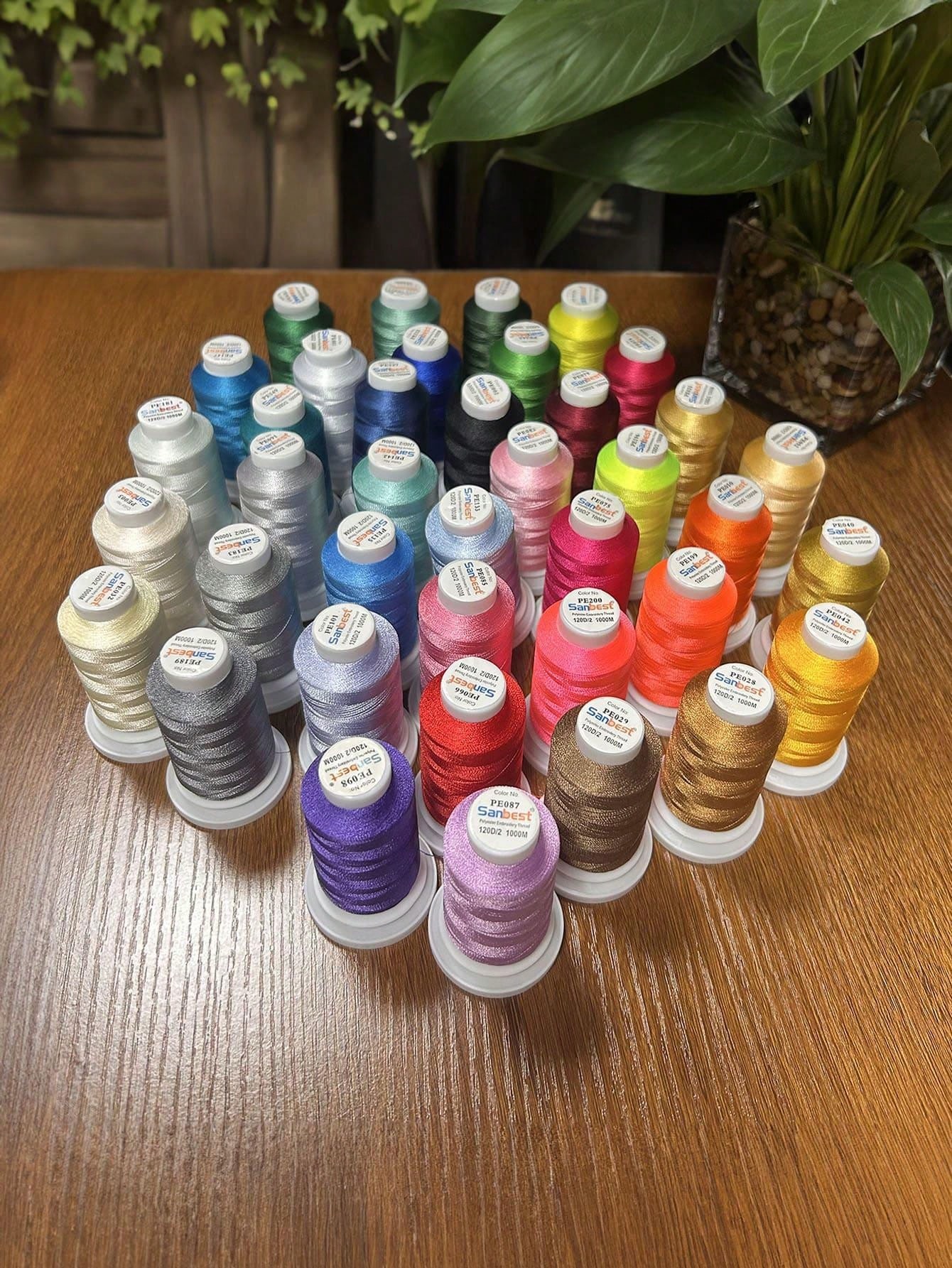 1pc Multi-Compatible 120D/2 Polyester Embroidery Thread - Ideal For ...