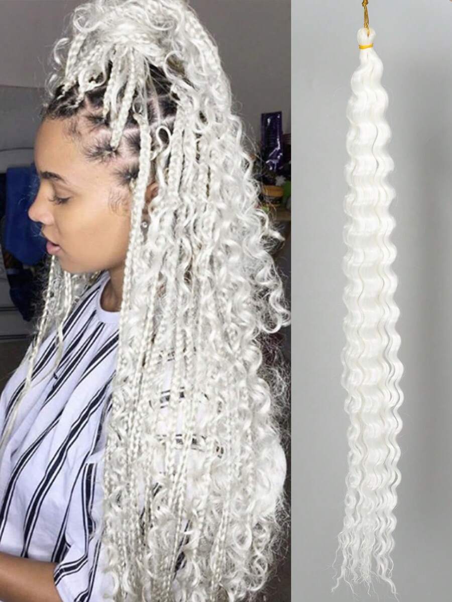 22 Inch Deep Wave Crochet Hair Extensions Ocean Wave Crochet Synthetic ...