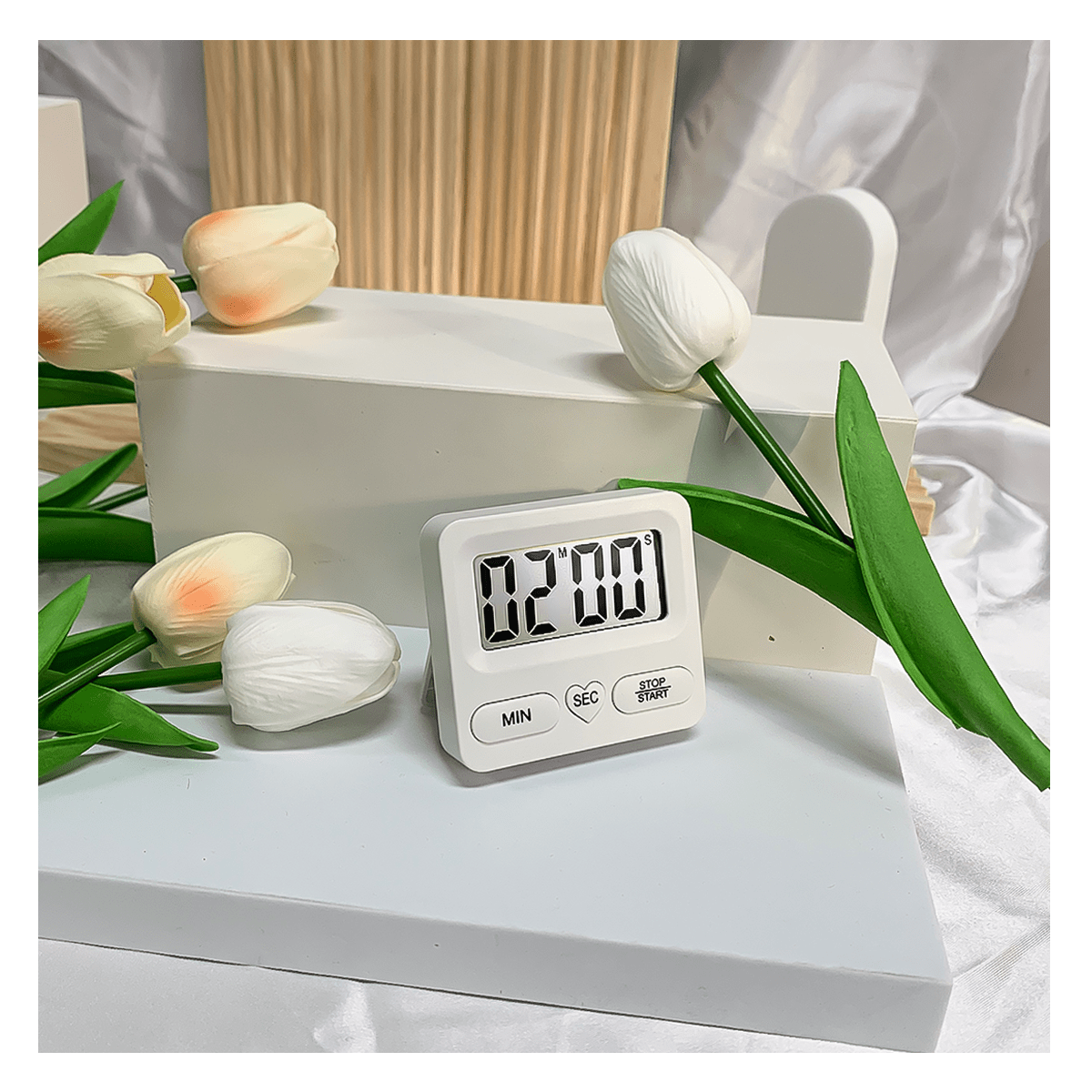 1pc Heart Shaped Timer Kitchen Alarm Study Time Management Electronic ...