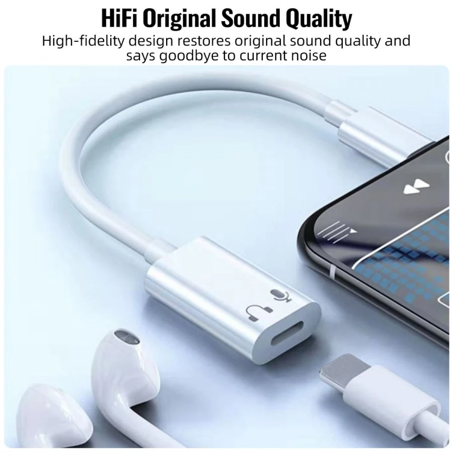 Type C auf Lightning Ohrhörer Adapter, kompatibel mit iPhone 15 Pro Max, Lightning Audio Adapter ...