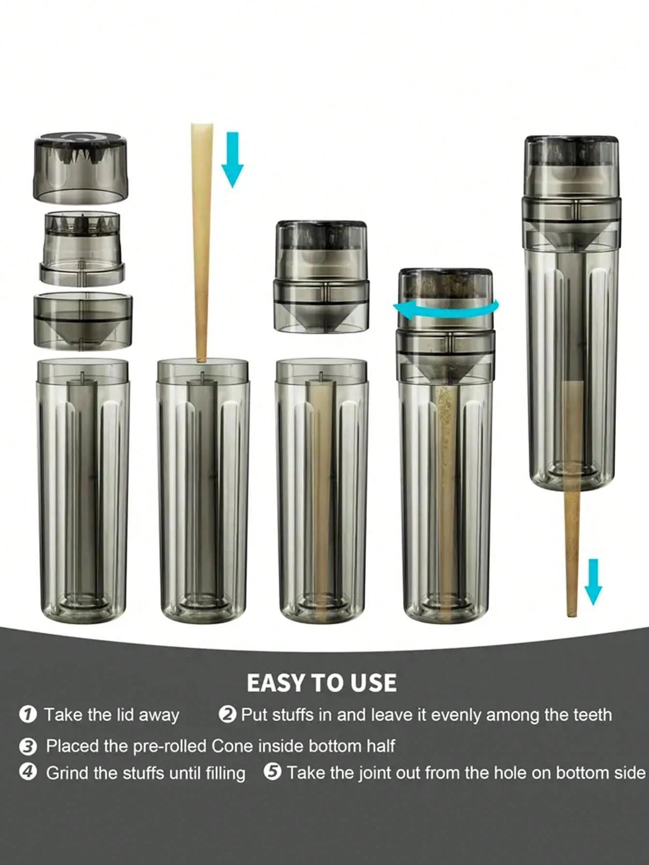 1pc Mini Manual Joint Roller Maker Flower Tower With Cone Holder 4 ...