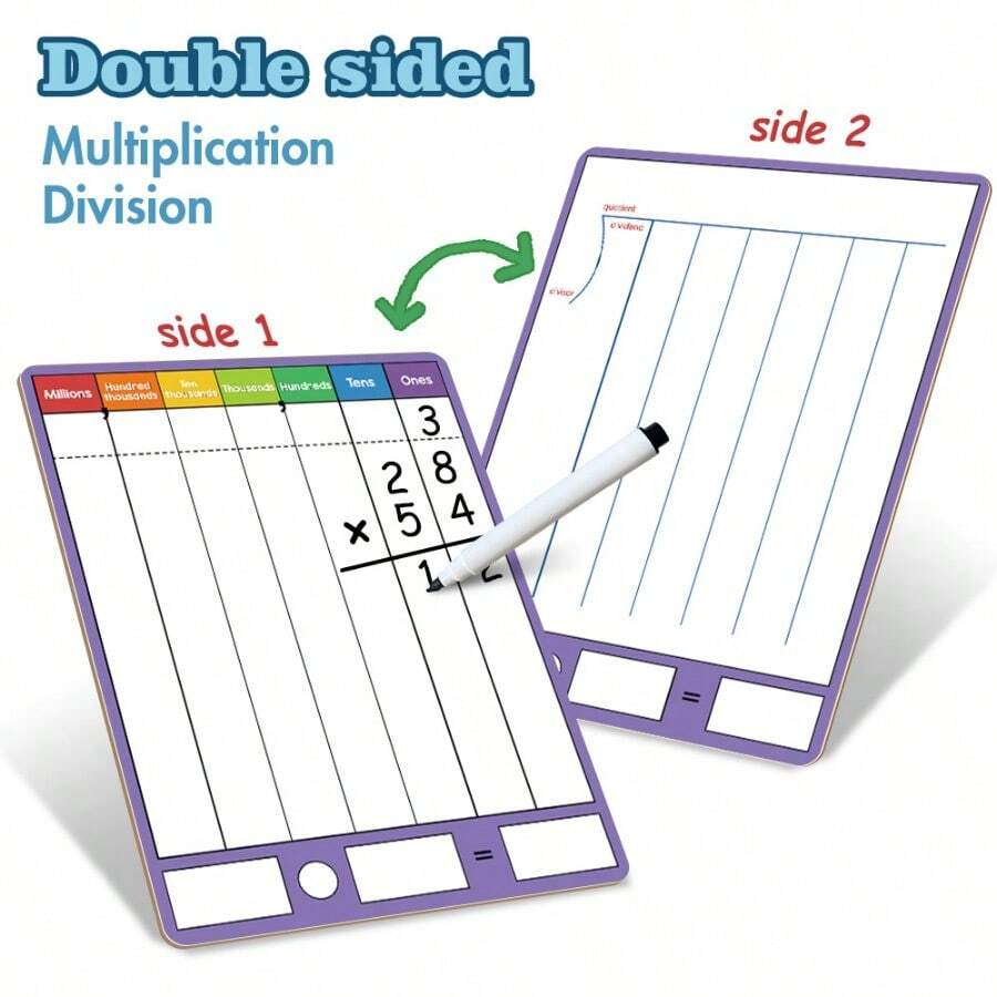 Dry Erase Multiplication And Division Chart Whiteboard Times Table ...