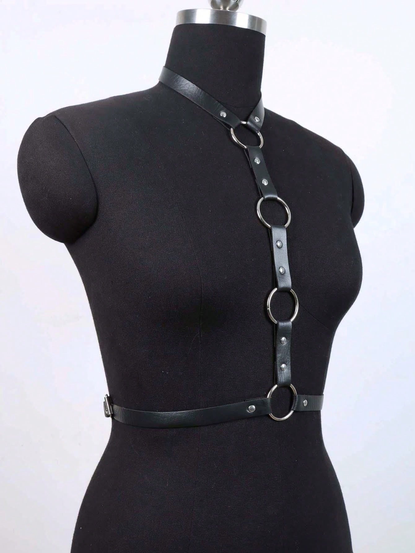 Exy Harness Pu Leather Bondage Bra Body Cage Straps Belts Womens