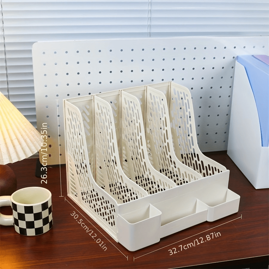 Desktop File Rack, Bookshelf, A4 File Storage Box, Folder, Document ...