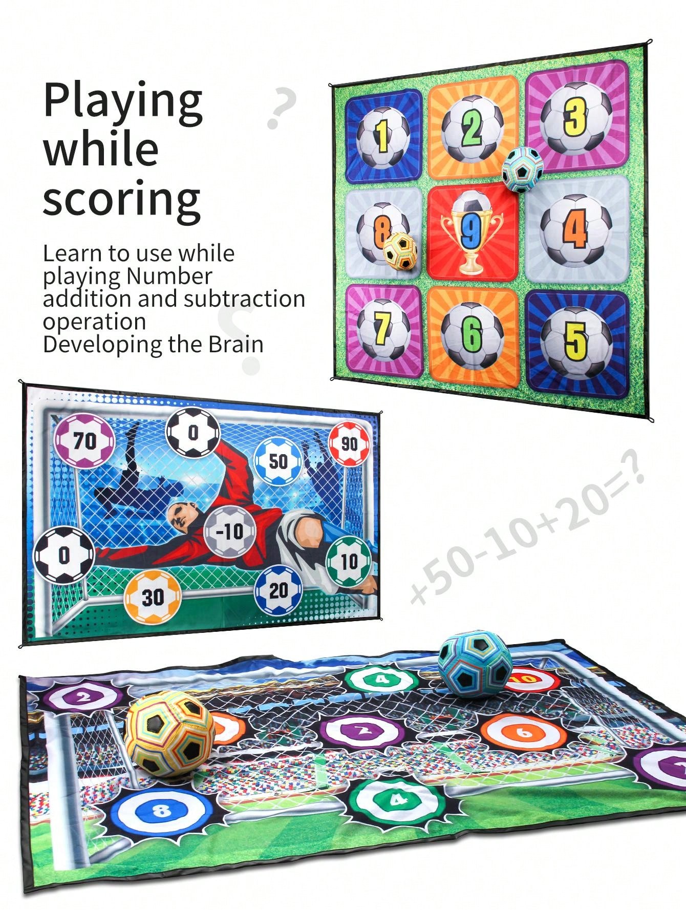 Indoor/Outdoor Soccer Interactive Game Carpet With Grid Scoring System ...