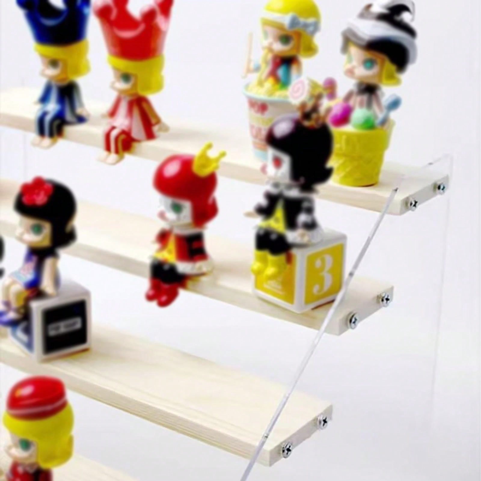 1Pc 5 Tier Wood Acrylic Display Stand, Tiered Wooden Risers Display ...