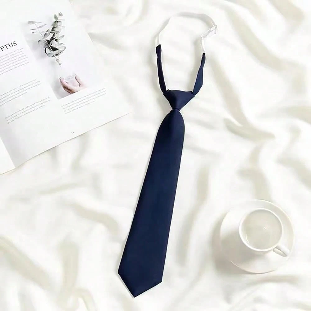 Black Classic Solid Hair Tie Necktie, College Sailor Cosplay Party ...