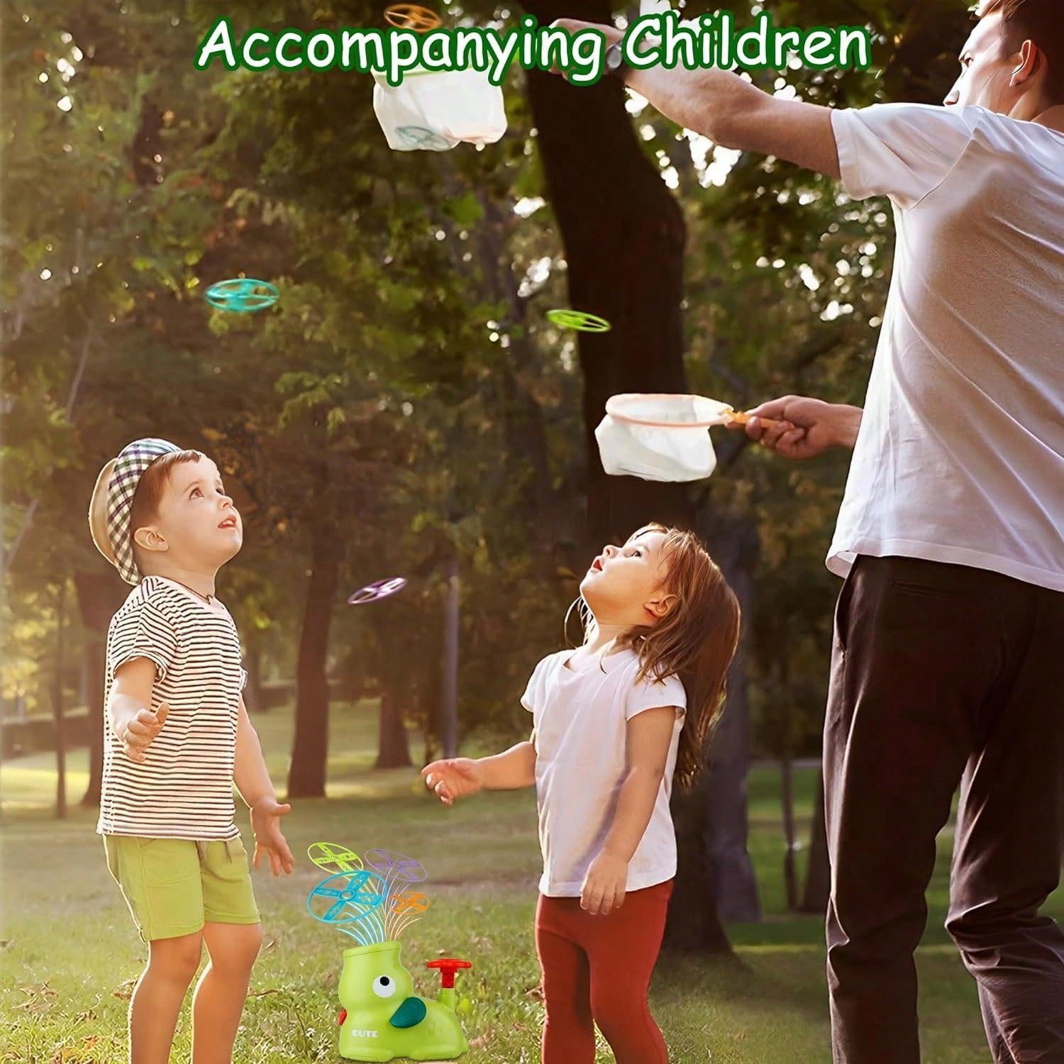 Elephant & Dog Themed Disc Shooter And Catcher Set With Bamboo ...