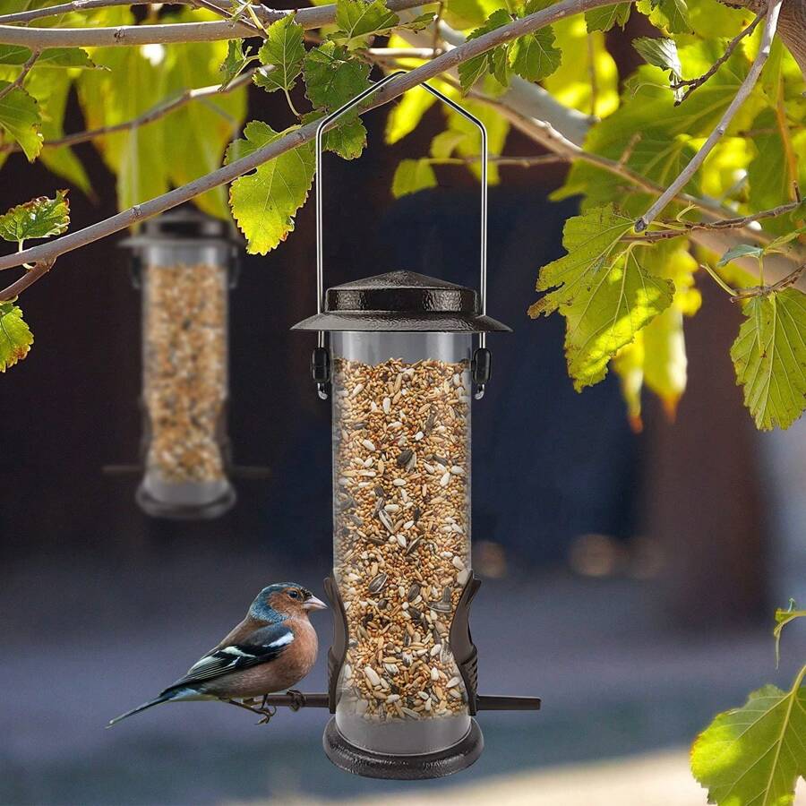 2 Packs Hanging Bird Feeders Bird Seed Feeder Metal Wild Bird Feeding ...