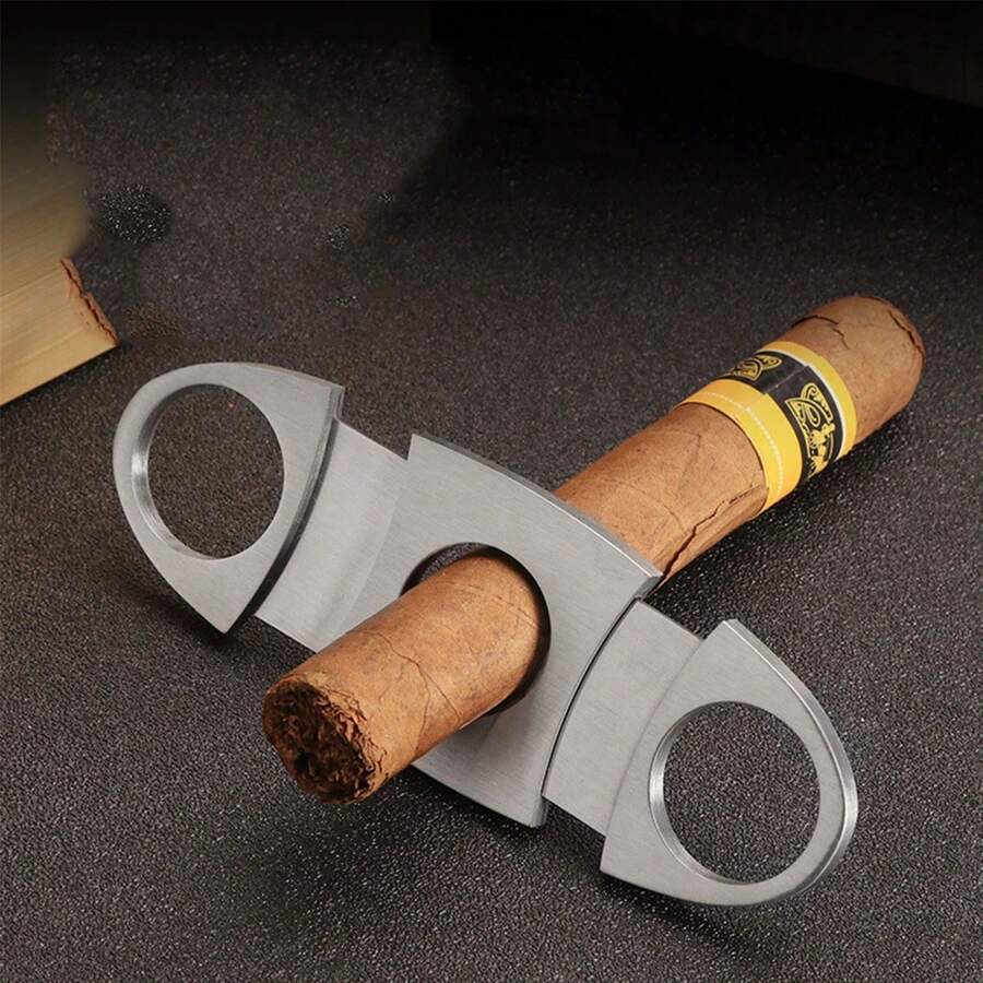 1pc Portable Modern Style Double Blades Cigar Cutter Scissors | SHEIN USA