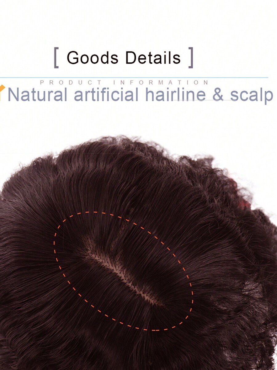 14inch Wig Women's Water Ripple Hair Patch 3D Hair Patch Long Curl Hair ...