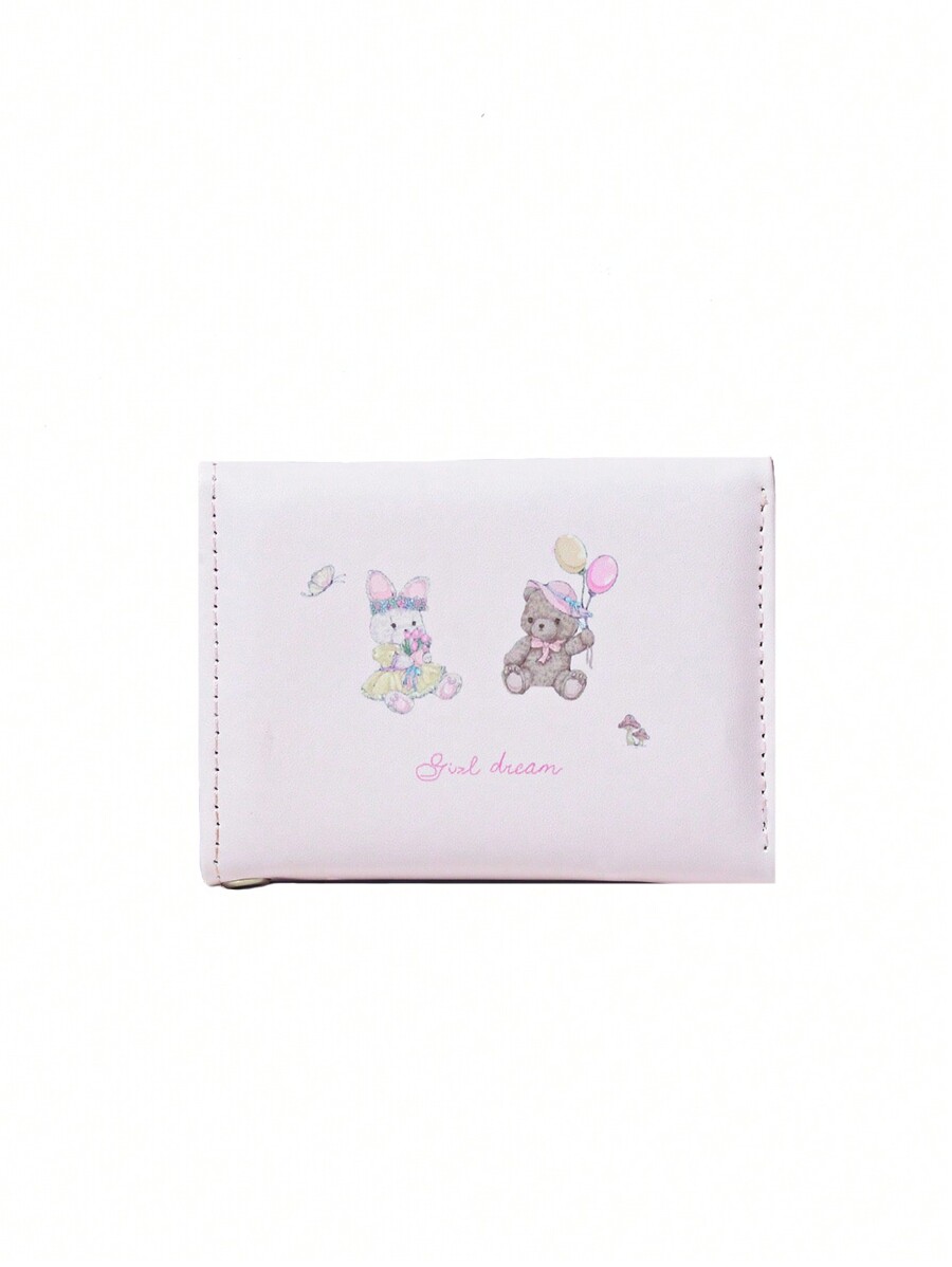 Girl's Dream Spring Picnic Series Bunny & Bear Wallet, Magnetic & Multi ...