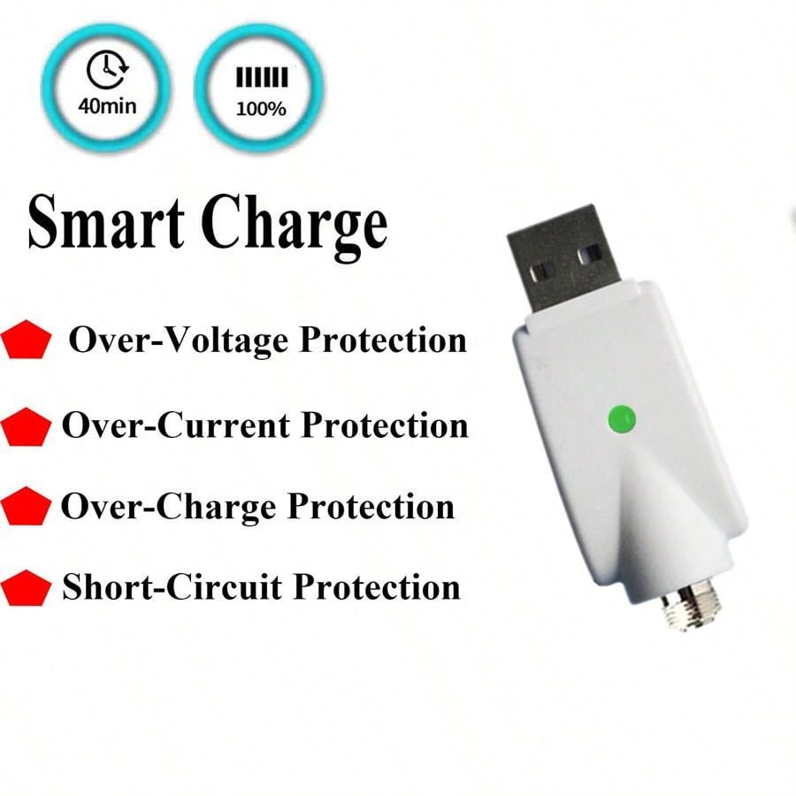 2 White 510 Chargers, LED Indicator, Latest Version Of Smart Overcharge ...