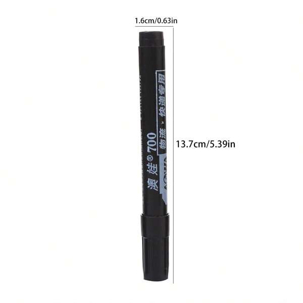 1 Pack (2pcs) Black Oil-Based Marker Pen, Thick Tip Writing Tool For ...