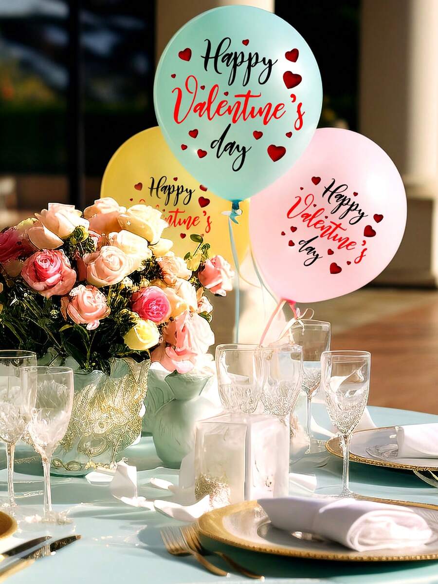 6-Piece Valentine'S Day Stickers Happy Valentine'S Day Ball Stickers ...