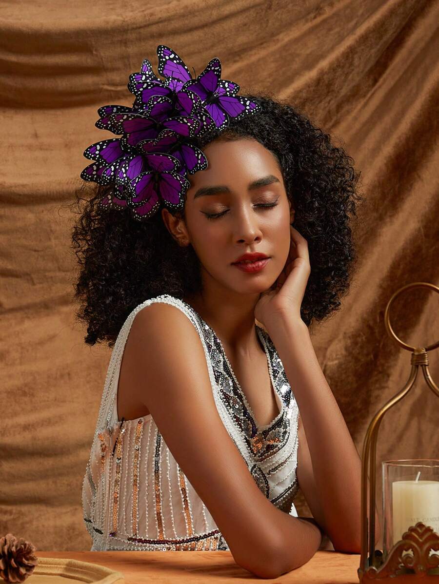 Butterfly Fascinator Hat Monarch Butterfly Headband Crown Tea Party ...