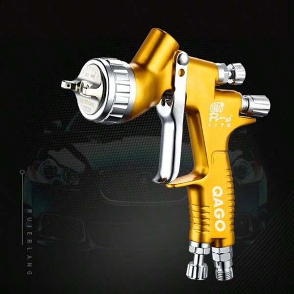 Spray Gun For Cars GTI Pro 1.3mm Nozzle Gold Painting Gun With Mixing ...