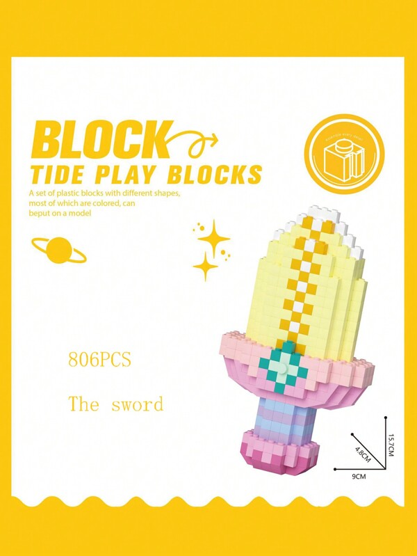 Building Blocks Creative Cartoon Weapons Assemble Model Display Toy ...