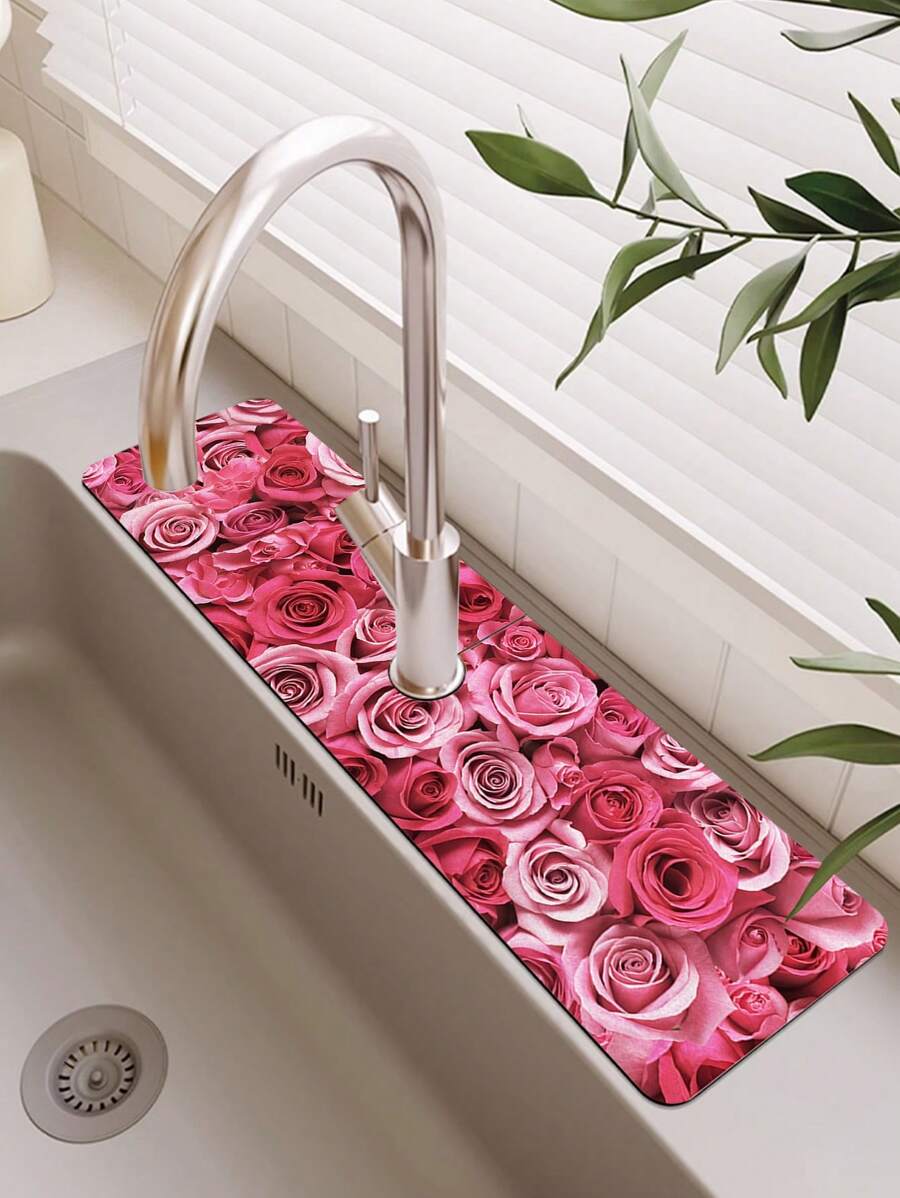 1pc Modern Minimalist Style Silicone Sinks Mats Embossed With Line ...