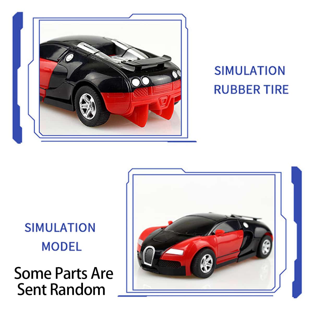 Amazing Transforming Sports Car Deformation Toy - Inertial Sliding Racing Bike - Automatic ...