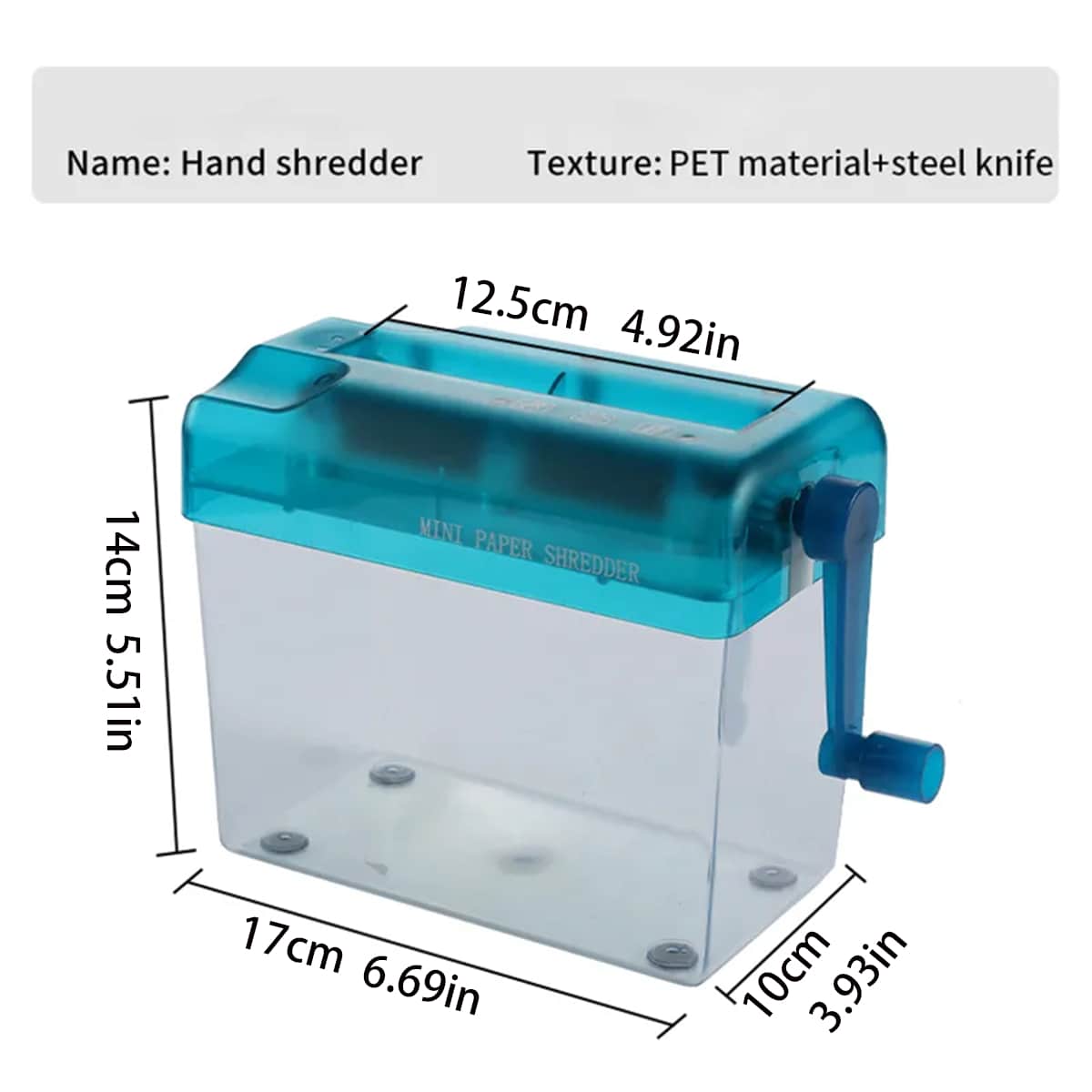 Manual A4 Size Paper Shredder, Portable Hand Crank Cut Paper Machine ...