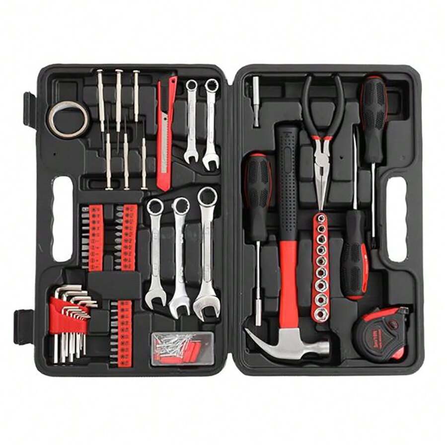 148pcs Iron Household Tool Set Red | SHEIN USA