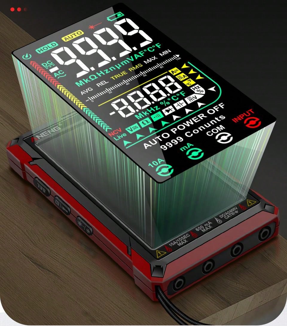 ANENG 622B VA Screen Multímetro Digital 9999 Count Tester Multimetro ...