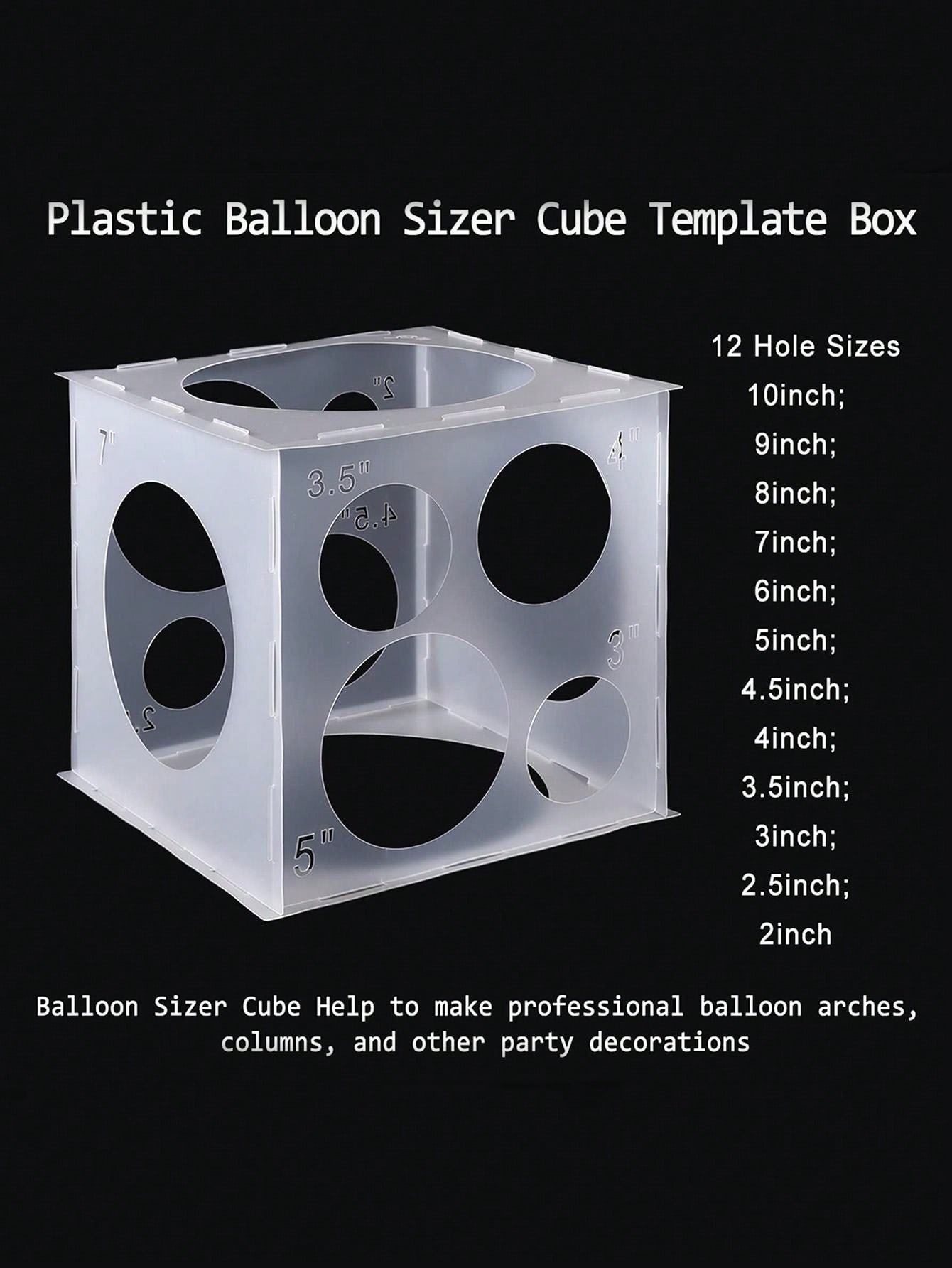 Balloon Sizer Box For Measuring Balloon Size For Grand Opening, Wedding ...