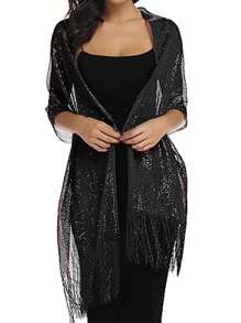 1pc Shiny Silver Wire Flat Scarf With Buckle, Suitable For Bride's Ball ...