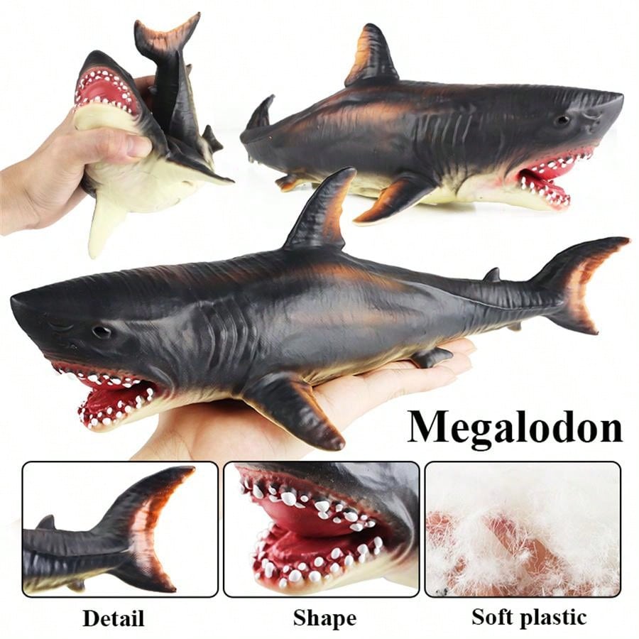 1PC Sea Life Great White Shark Action Figure Megalodon Shark Model Toy ...