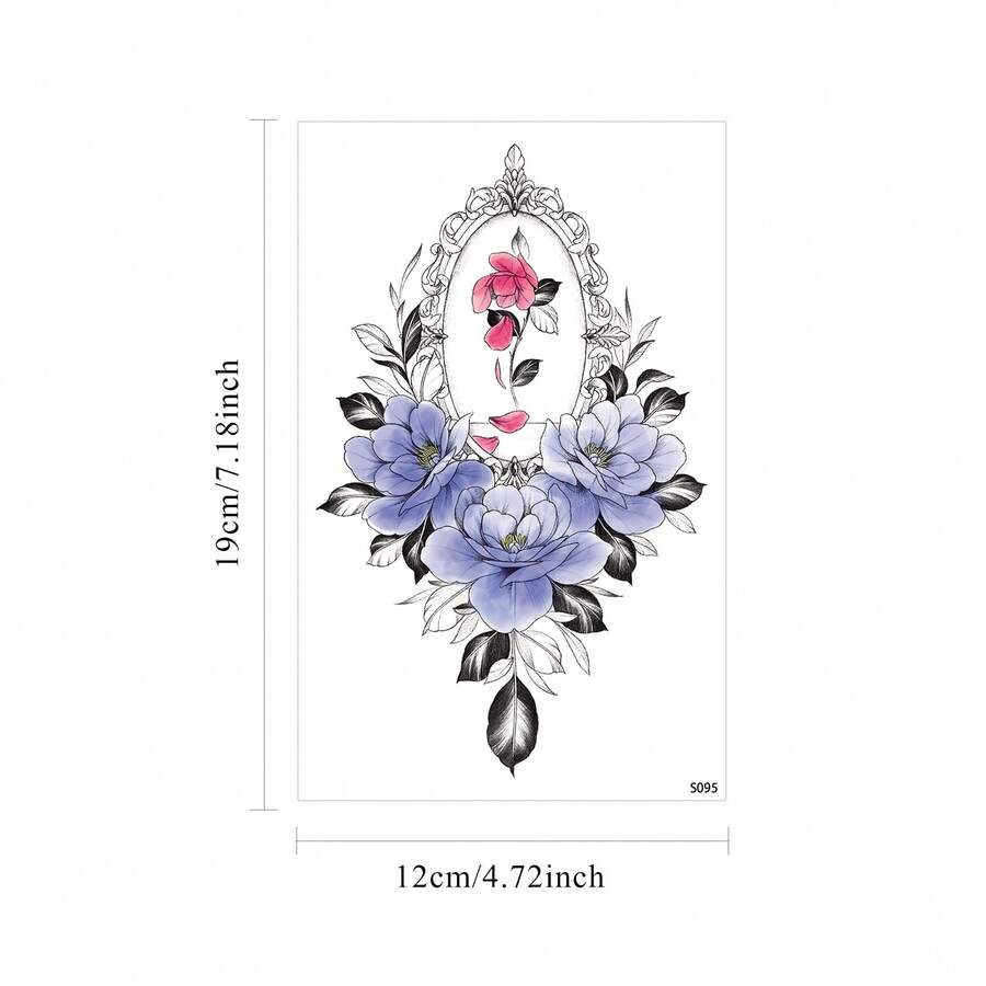 4 Half Arm Temporary Tattoos Sleeve Tattoos Waterproof Realistic Long ...